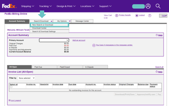 How to download data from FedEx Billing Online
