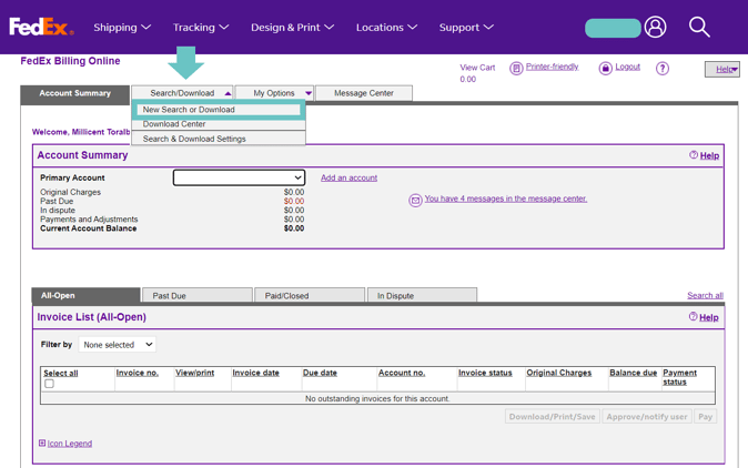 How to Download Data from FedEx Billing Online