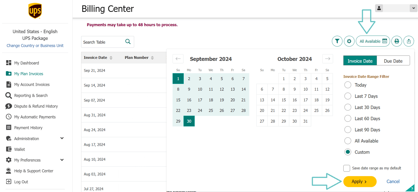 How to Download Data from UPS Billing Center