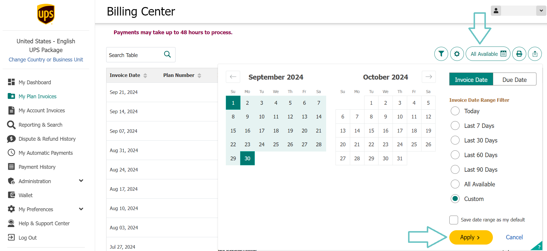 How to Download Data from UPS Billing Center