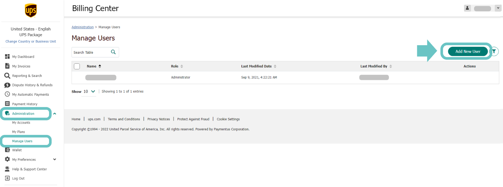 SOP: How to add new user access to UPS Billing Center